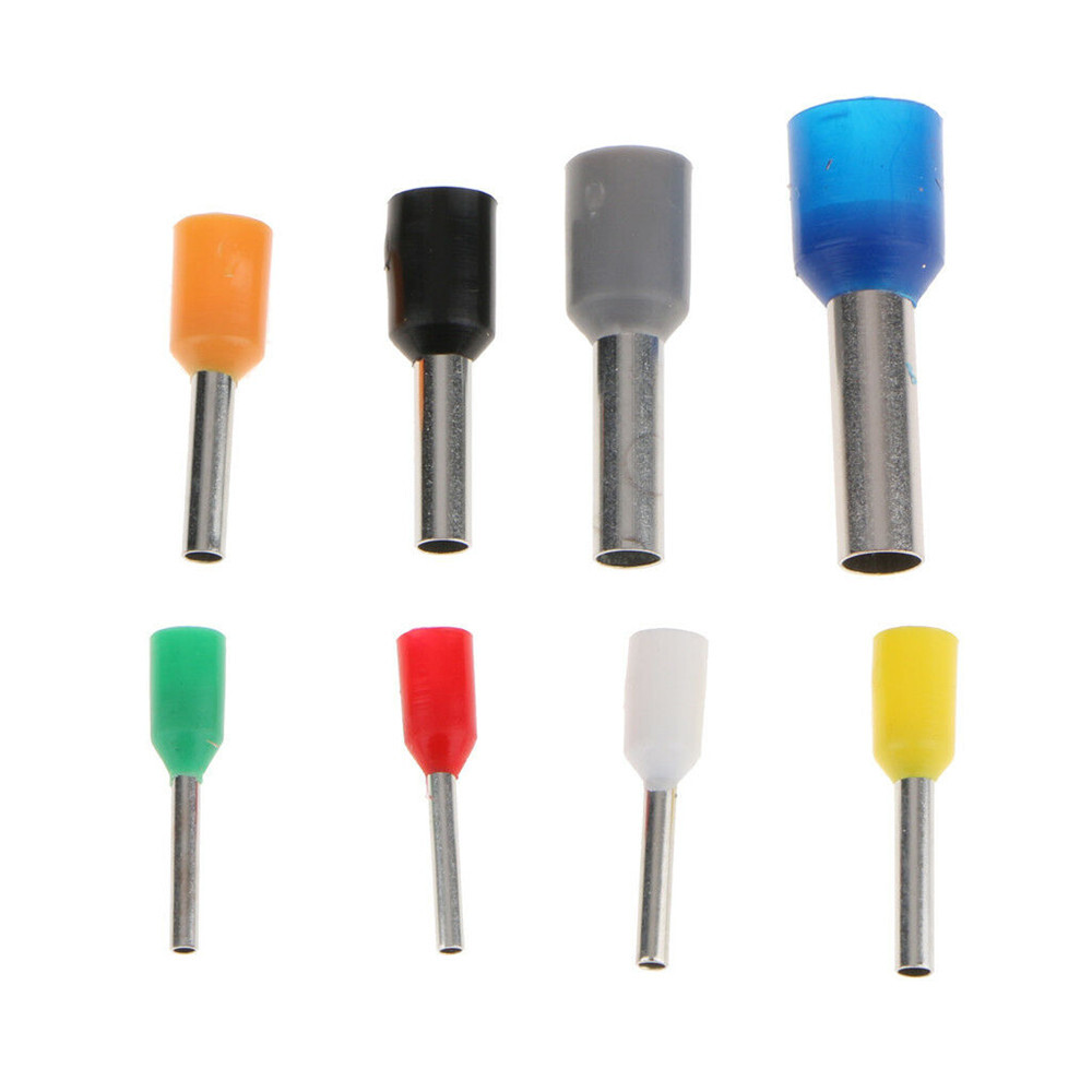 800PCS Copper Ferrule Wire Crimp Connectors Insulated Cord Pin End ...
