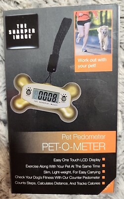 Pedometer Pet-O-Meter Counts Steps by Sharper Image Dogs Cats NEW ...
