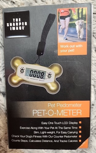Pedometer Pet-O-Meter Counts Steps by Sharper Image Dogs Cats NEW SEALED H8 | eBay