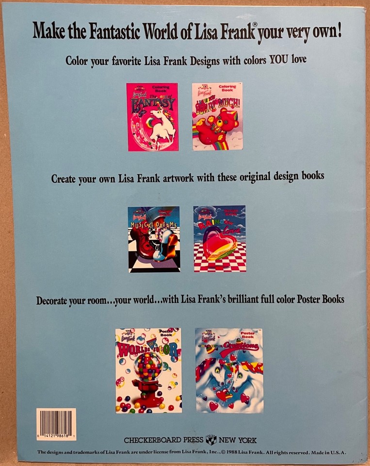 1980's Vintage Lisa Frank Poster Book, Colorful Creations | eBay