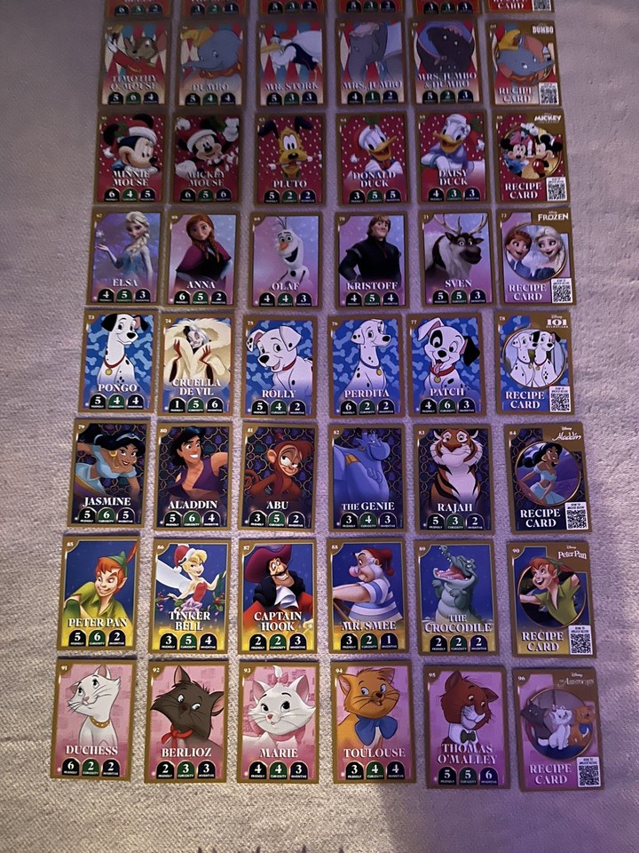 Morrisons full set Disney Trading Cards 2025 Christmas Party Collection ...