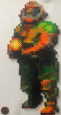 Doomguy Doom Bead Sprite Perler Artkal Hama Art Slayer Marine Space Guy ...