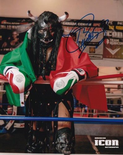Black Taurus Signed 8x10 Photo Lucha Libre AAA Impact Wrestling Picture ...