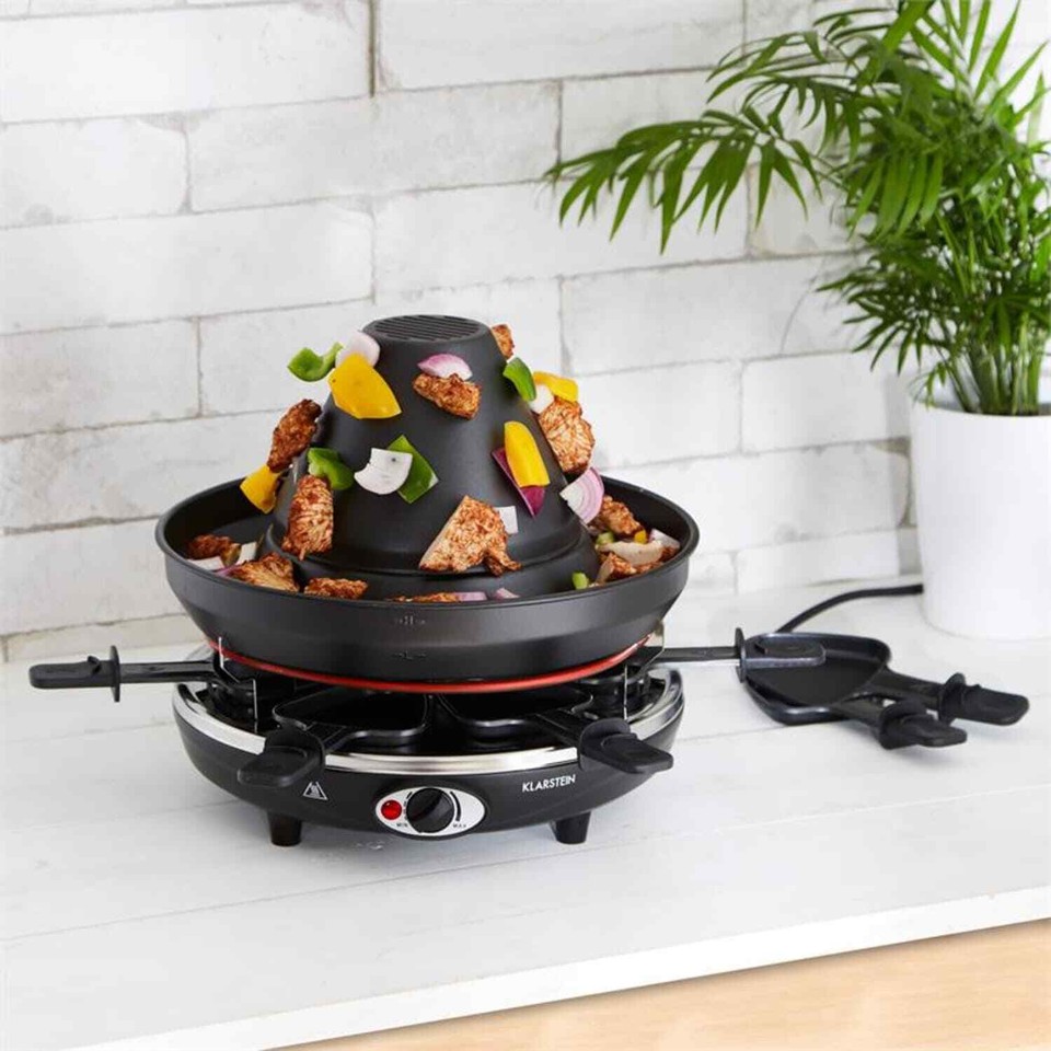 Raclette Table Grill Electric Party 6 Person Set And Fondue Cheese ...