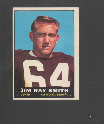 1961 Topps Football Card #73 Jim Ray Smith-Cleveland Browns Near Mint ...