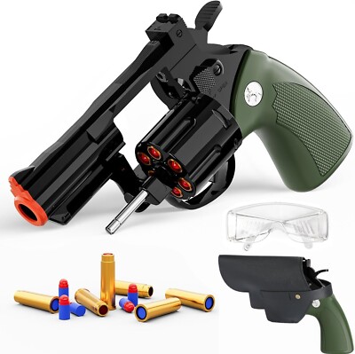 Toy Gun Foam Blaster w/ Ejecting Soft Bullets (40 Bullets), Hollster ...