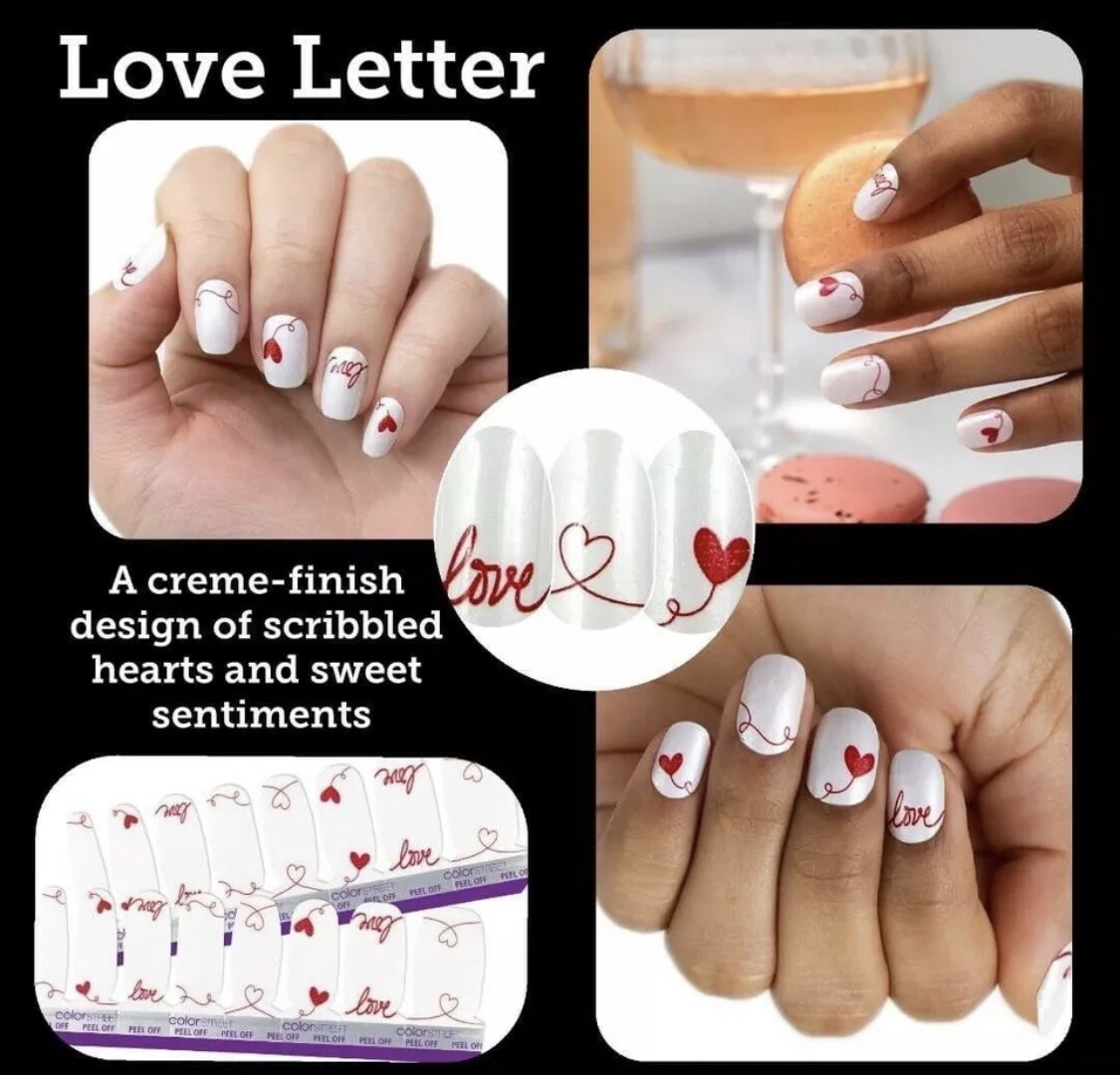 Color Street LOVE LETTER / Nail Polish Strips/ Valentine / Retired ...