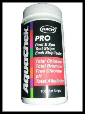 Aquachek PRO by HACH 100 5 Way Test Strips Kit for Pool Spa Hot Tub ...