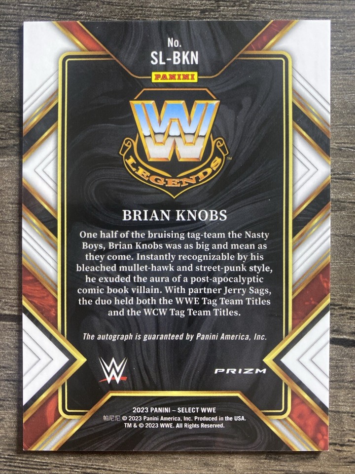 2023 Panini Select WWE - Signature Selections Flash Prizm #SL-BKN Brian ...