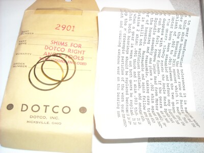 2901, Shim Packet, Dotco, Cooper Tools, New | eBay