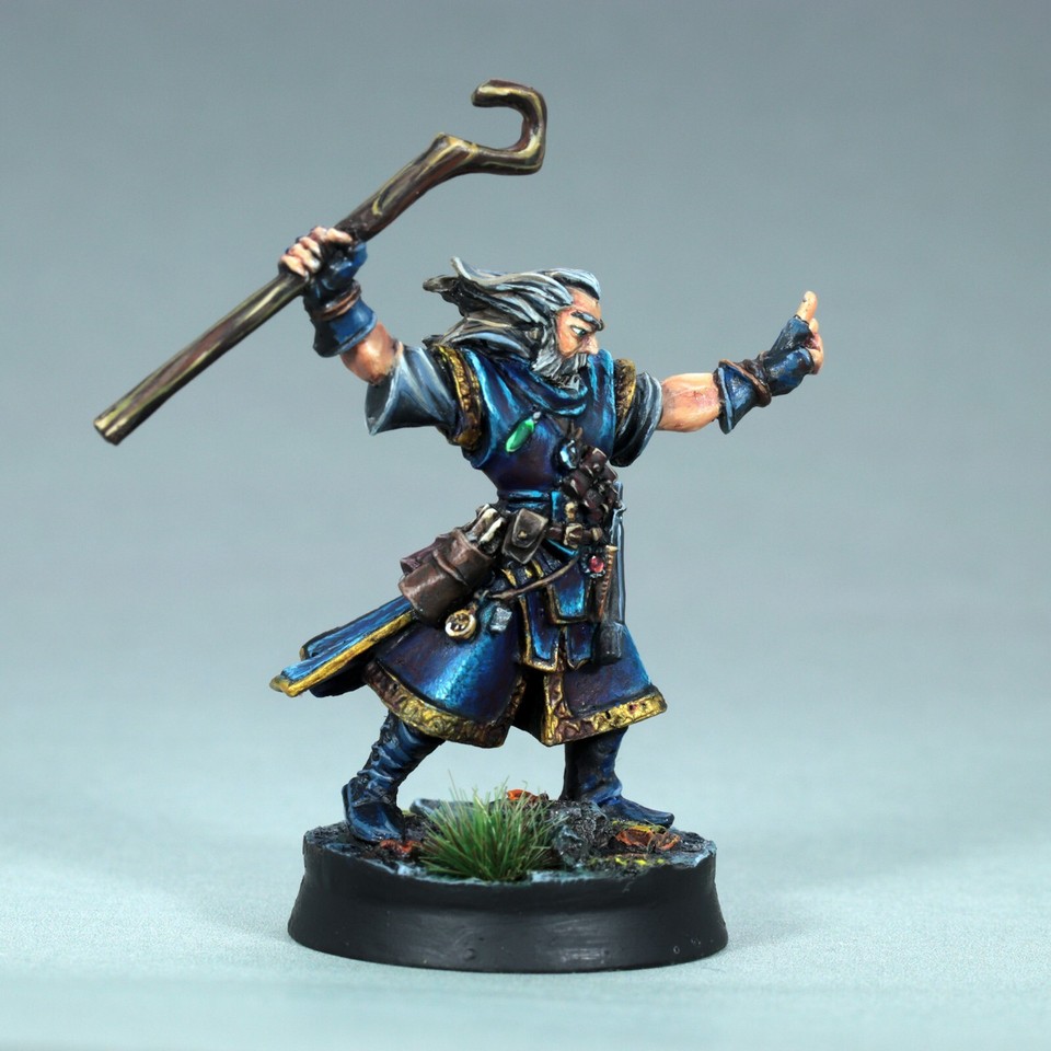 painted Ezren miniature Iconic Human Wizard reaper sorcerer staff ...