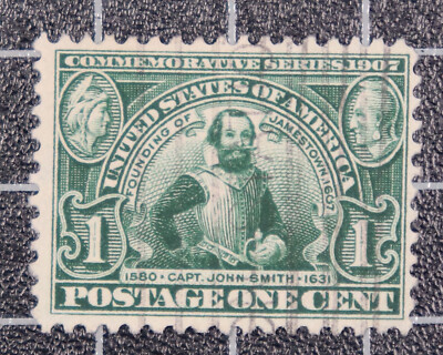Scott 328 1 Cents John Smith - Used - Nice Stamp - SCV $4.50 | eBay