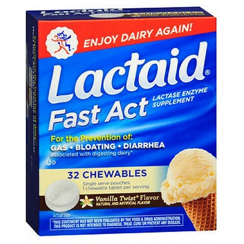 Lactaid Fast Act Chewables Vanilla Twist 32 tabs By Lactaid | eBay