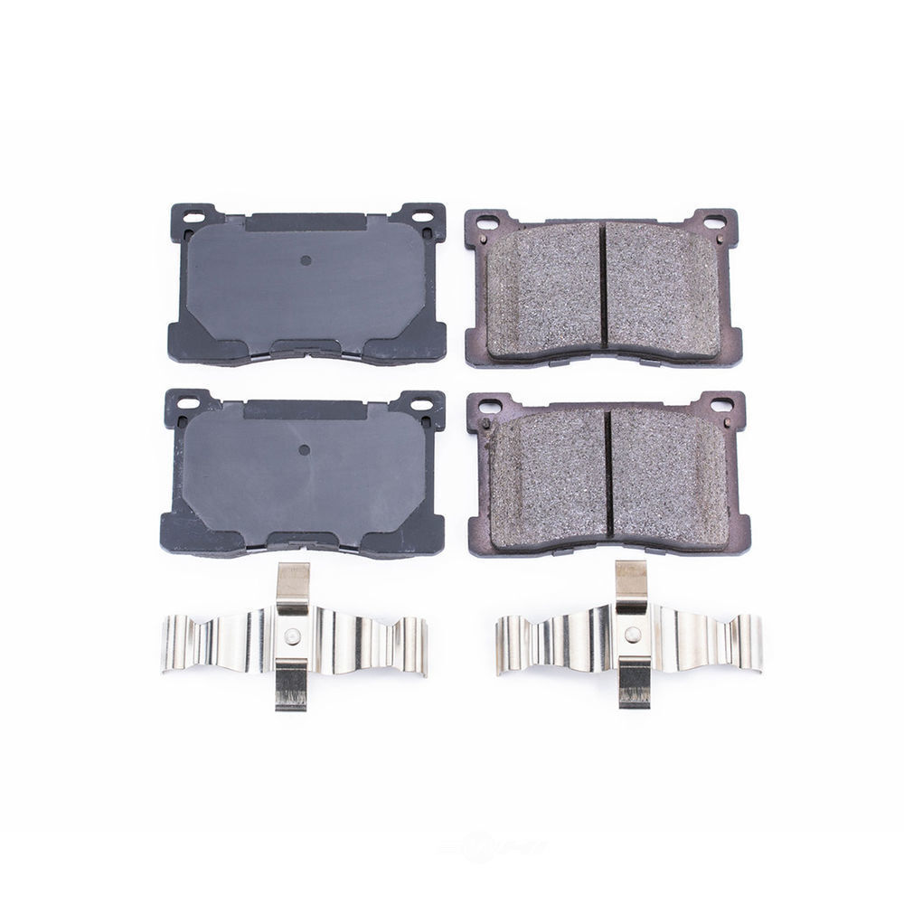 Disc Brake Pad Set-Front Z17 Low-Dust Ceramic Brake Pads with Hardware ...