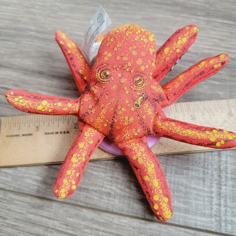 Vintage Wendy's Orange Octopus W/ Suction Cup 4" Plush Stuffed Animal ...