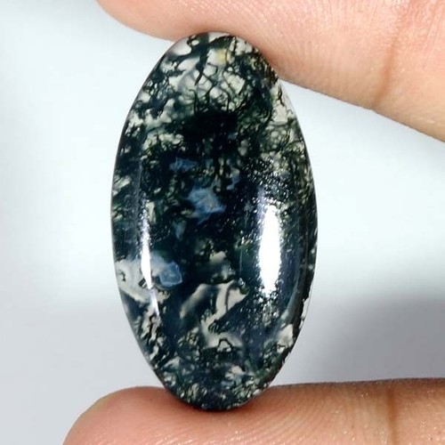 100% NATURAL Green Moss Agate Transparent Oval Cabochon Loose Gemstone ...