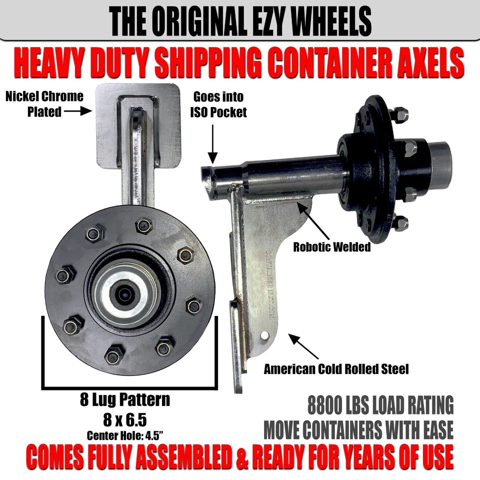 EZY Wheels 8 LUG The Original Shipping Container Wheels Made in USA | eBay