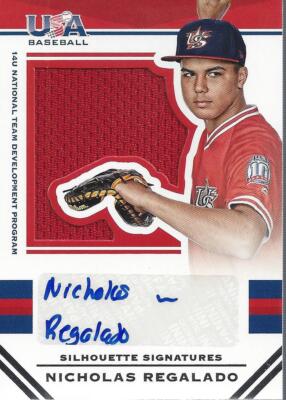 2017 USA Stars Stripes Jumbo Silhouette #137 Nicholas Regalado Auto ...