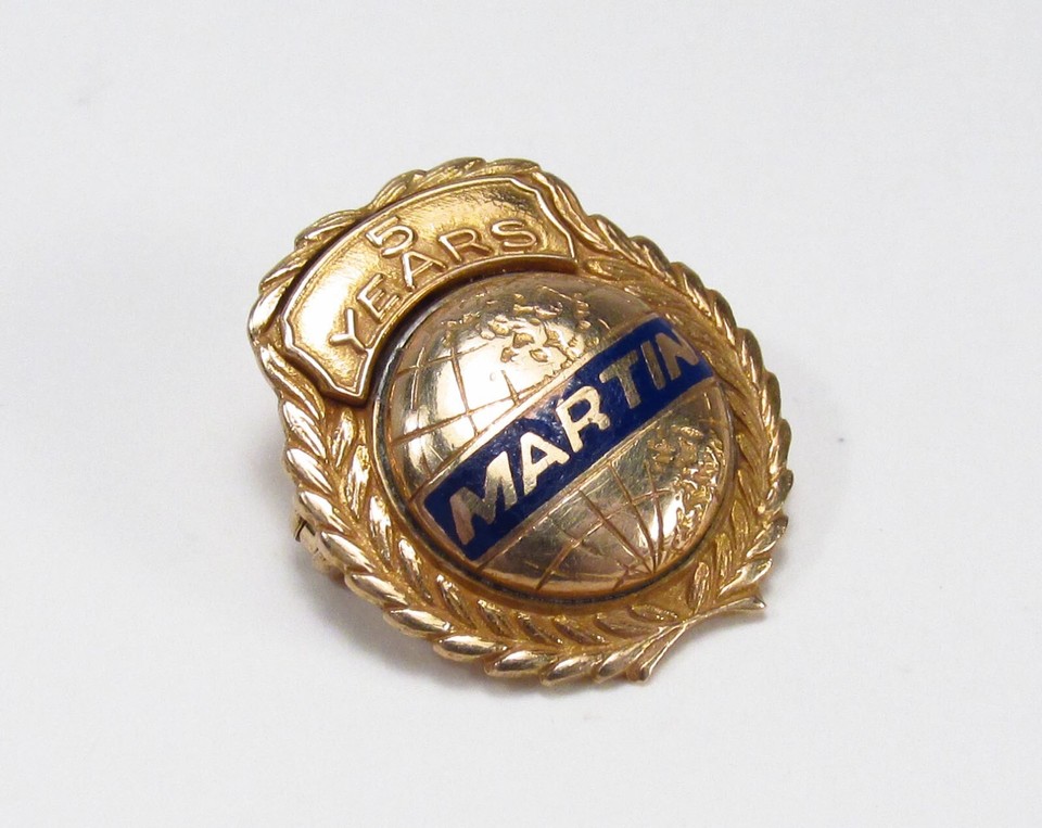 Vintage 1960s Martin Marietta USA 10K Gold Aviation Aerospace Service ...