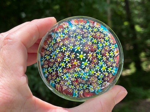 MURANO Italy 3 Fiore or ALT Close Pack Millefiori Cane Glass ...