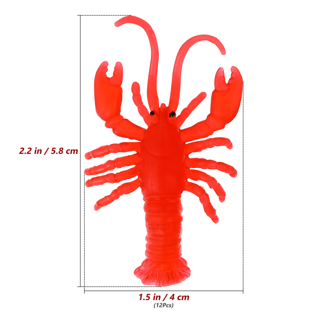 12 Pcs Simulation Fake Crawfish Decorations Crawfish Models Crawfish ...