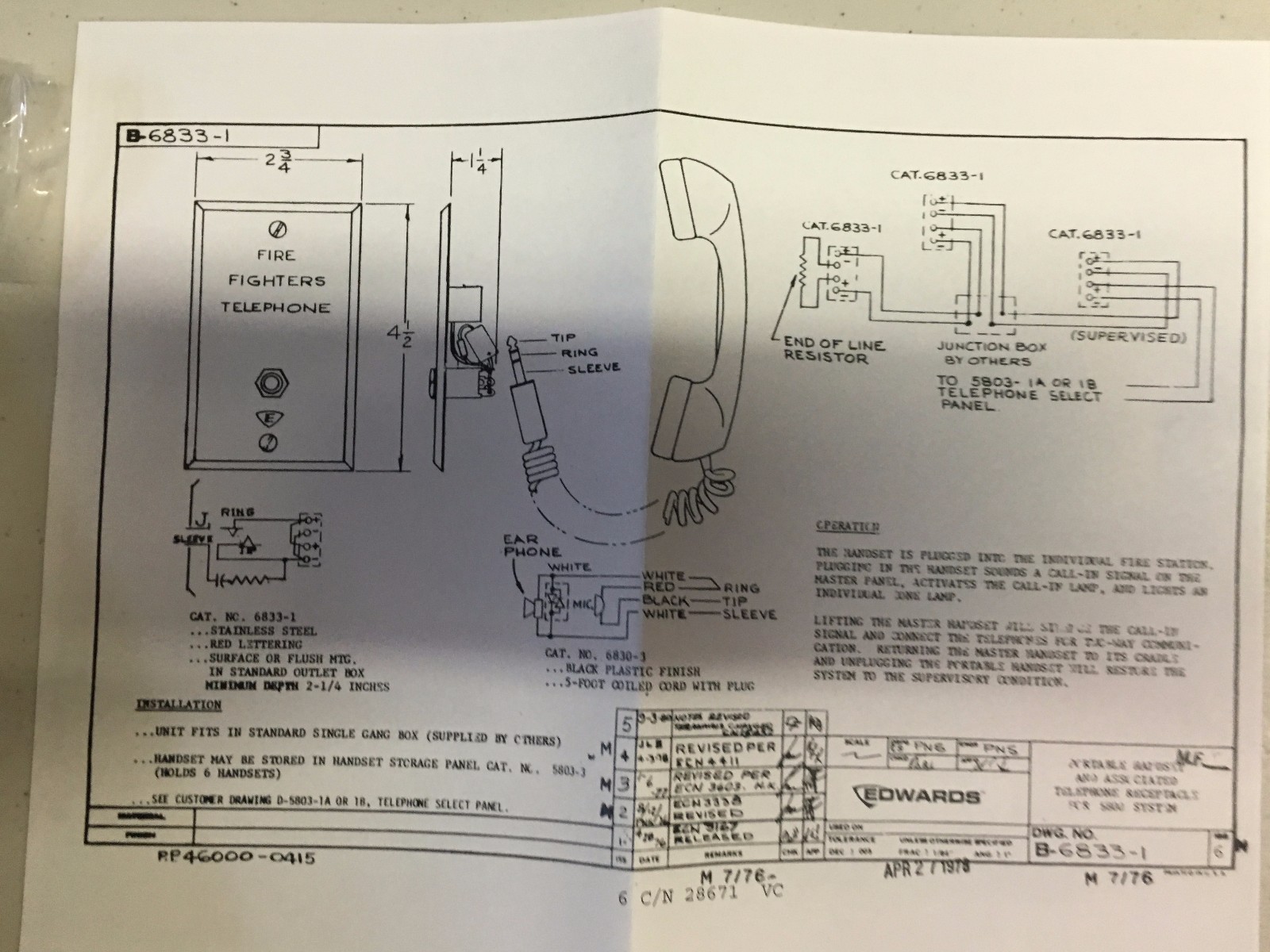NEW EDWARDS 6700-0061 PORTABLE TELEPHONE HANDSET-RED W/ COILED CORD | eBay