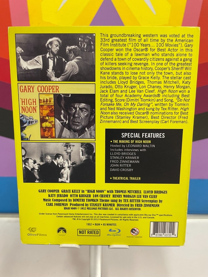 High Noon: 60th Anniversary Edition [Blu-ray] Olive Films w/slipcover ...