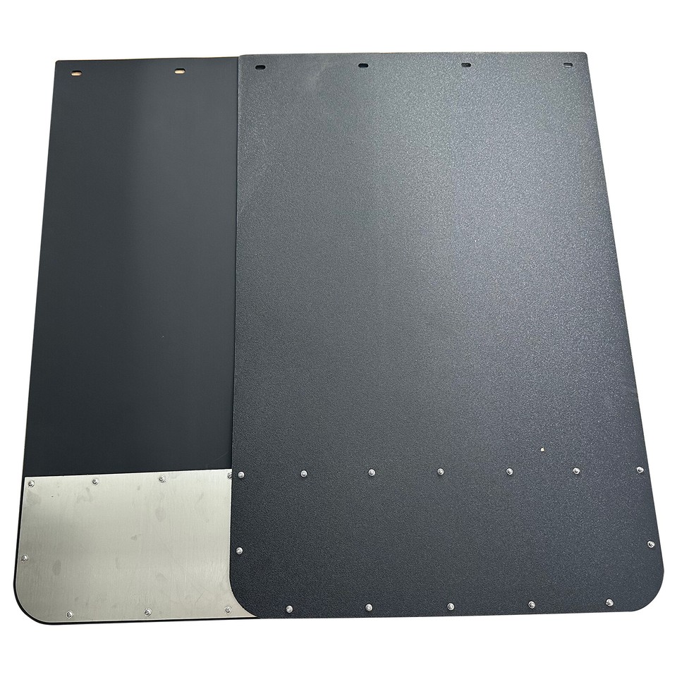 2pc Universal Mud Flaps w/ Stainless Steel Plates Semi Trailer Truck 24 ...