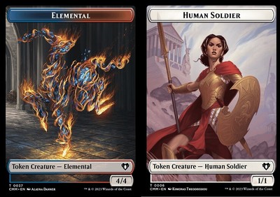 1x Elemental (37) // Human Soldier (6) Token - Foil MTG Commander Masters NM Mag | eBay