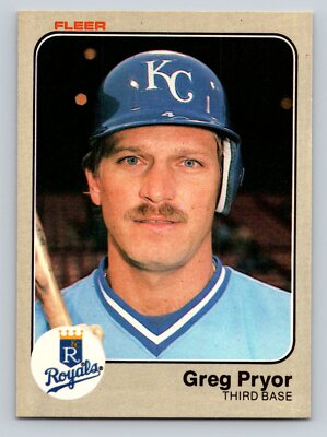 1983 Fleer Baseball #121 Greg Pryor Kansas City Royals | eBay
