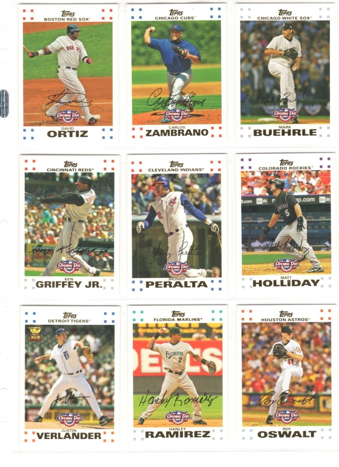 2007 Topps Opening Day Baseball Team Sets *Pick Your Team* | eBay
