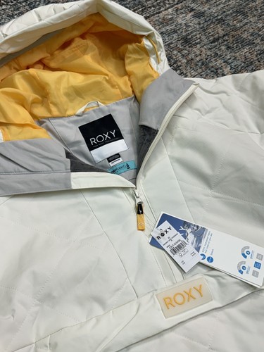 NWT Roxy Radiant Lines Winter Ski Jacket Womens XS $279 White Snowboard ...