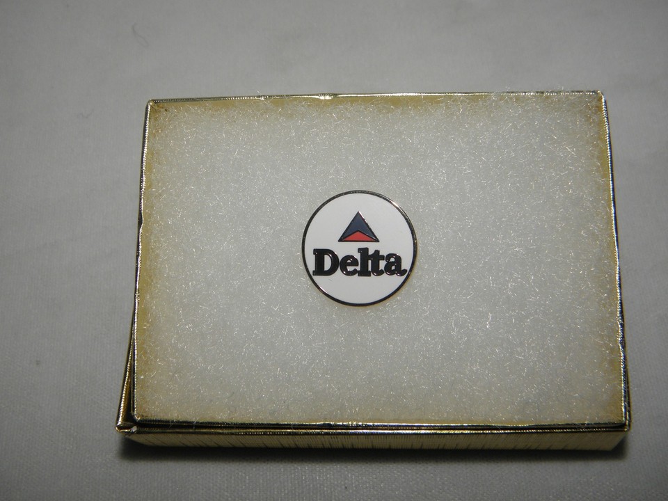 DELTA AIRLINES LAPEL TACK PIN CLASSIC LOGO 70's 80's 90's PILOT GIFT ...