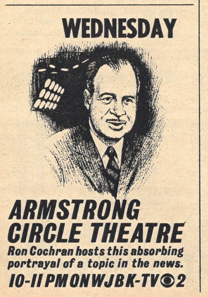 1961 WJBK DETROIT TV AD~RON COCHRAN HOSTS ARMSTRONG CIRCLE THEATRE | eBay