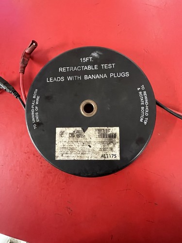 Matco AE 1175 2 x 15ft Retractable Test Leads with Banana Plugs | eBay