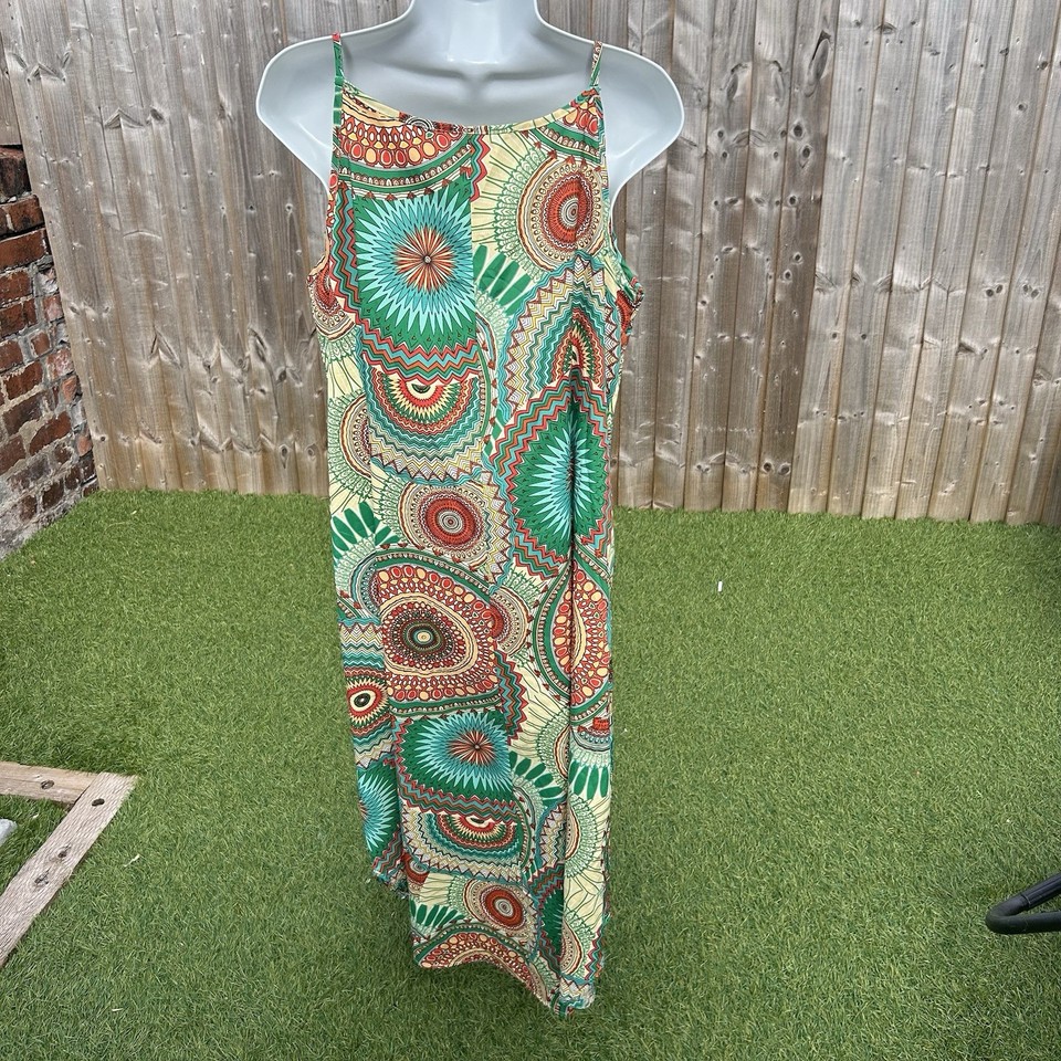 Summer Maxi Thin Strap Dress shein Size L | eBay UK