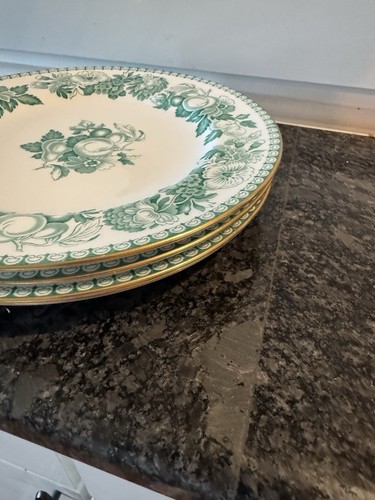 4 Green Spode Copeland England 10 1/2 Inch China Dinner Plates Y7109 | eBay