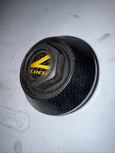 LOCO WHEEL CENTER CAP #A-50 Rim Hub Cover Vintage Black Gold Carbon ...