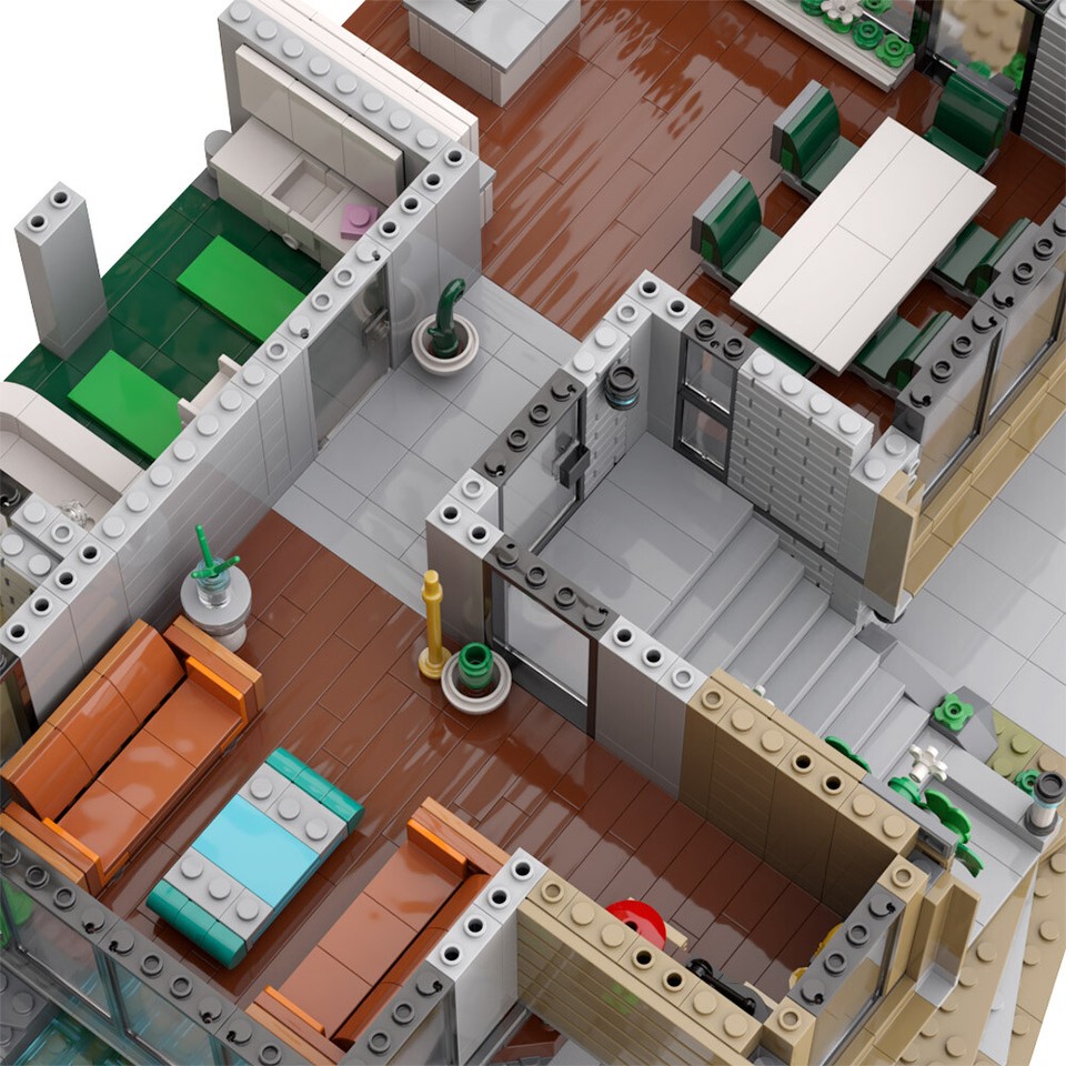 MOC: Designer's Home with Interior Modular Building 3163 Pieces ...