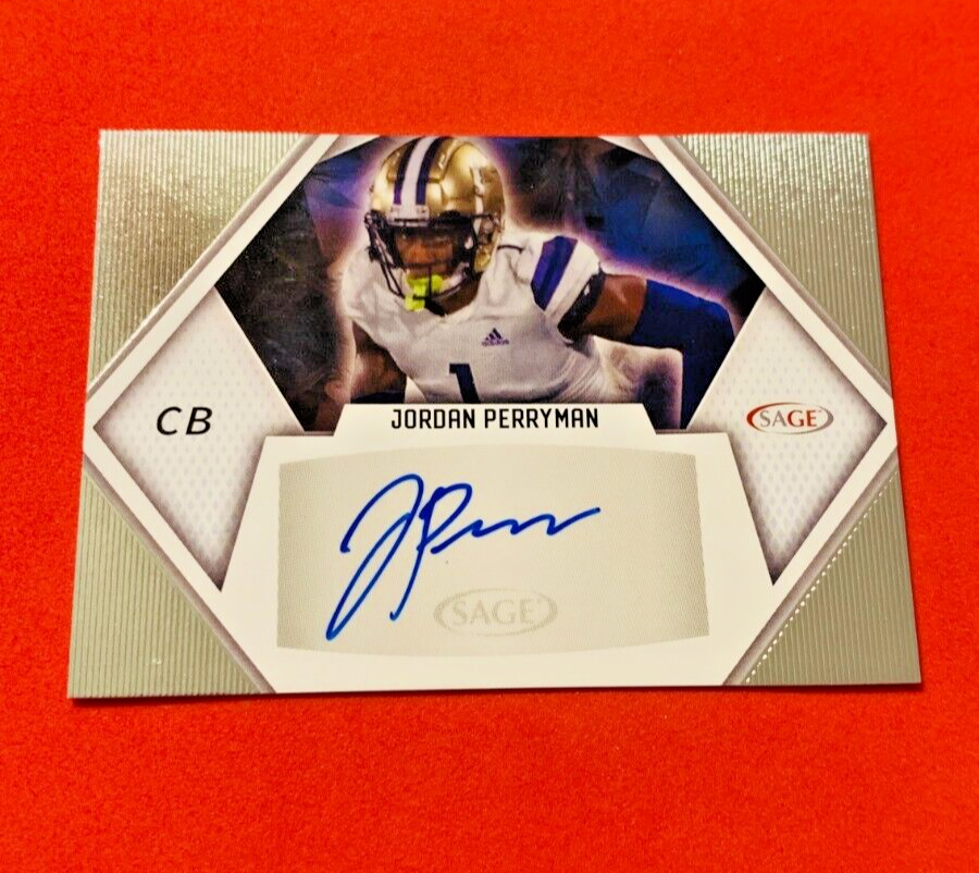 Jordan Perryman .. ROOKIE AUTO .. Washington Huskies / Raiders .. 2023 ...
