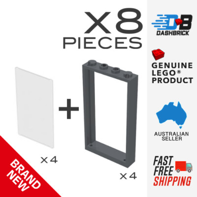 Genuine LEGO® - Clear Windows with Dark Grey Frames - BRAND NEW ...