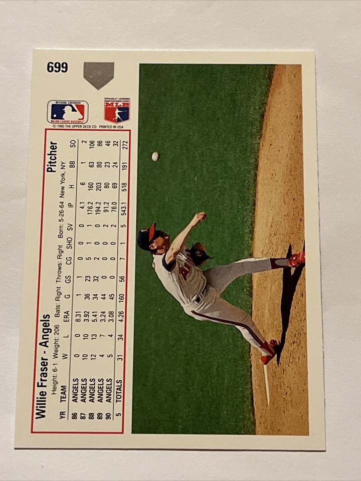 1991 Upper Deck Baseball Card #699 Willie Fraser | eBay