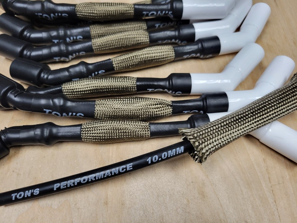 Tons Sleeved Ceramic LS Spark Plug Wire Set Corvette Camaro GMC Sierra ...