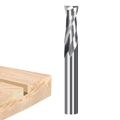 Upcut Router Bits Spiral 2 Flute CNC 1/4 Spiral End Mill for Wood Cut ...
