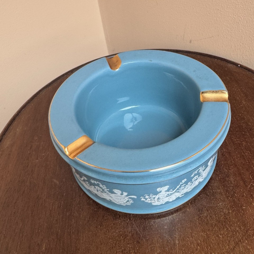 Antique Blue Ashtrays