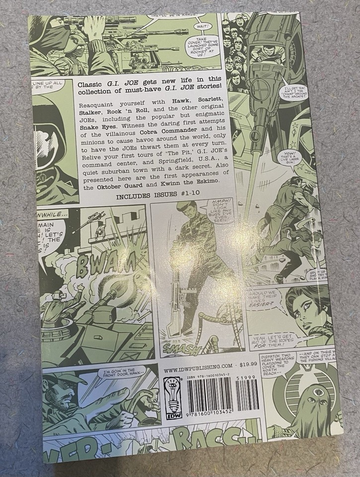 CLASSIC GI JOE Volume 1 TPB IDW COMIC Larry Hama A Real American Hero ...