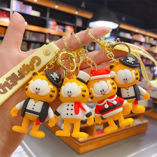 Garfield Couple Keychain Keyring Pendant Bag Charm Cartoon Cat Gift | eBay