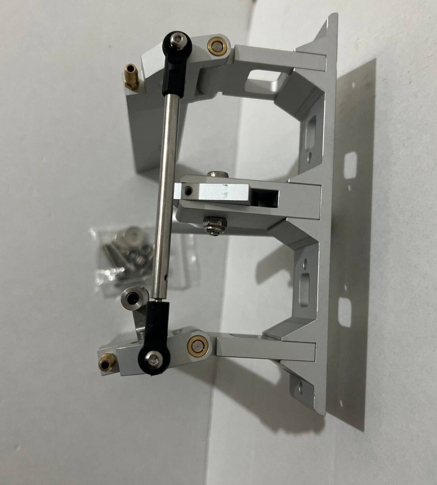 Alu dual water pickup rudder for 1/4" 6.35mm flex shaft rc boat silver ...