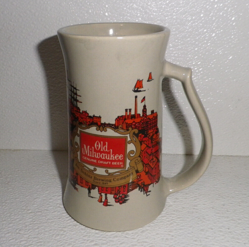 Old Milwaukee Beer Stein Mug Cup McCoy Pottery Vtg Advertising | eBay