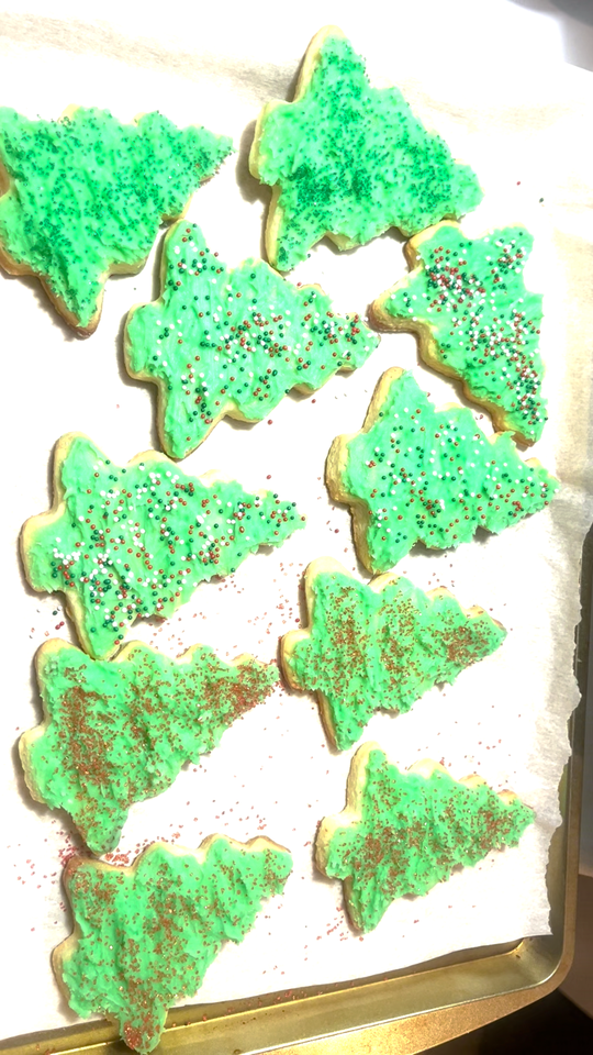 Homemade Christmas Tree Cookies 1 Dozen Made Fresh | eBay
